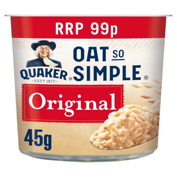 Quaker Oat So Simple Original Porridge Pot 99p PMP 45g Pot X 8 X 1 – Belito