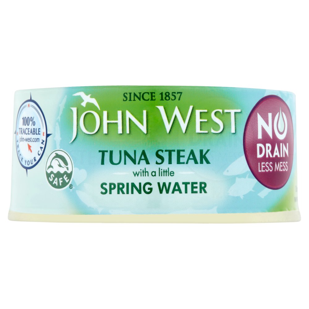 John West No Drain Tuna Steak with a Little Spring Water 110g X 12 X 1 ...