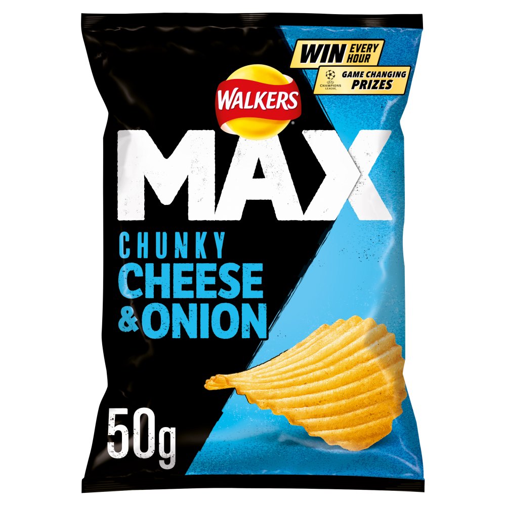 Walkers MaX Chunky Cheese & Onion Crisps 50g X 24 X 1 – Belito