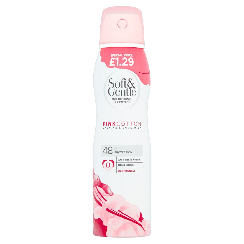 Soft & Gentle 48hr Protection Anti-Perspirant Deodorant Pink Cotton ...