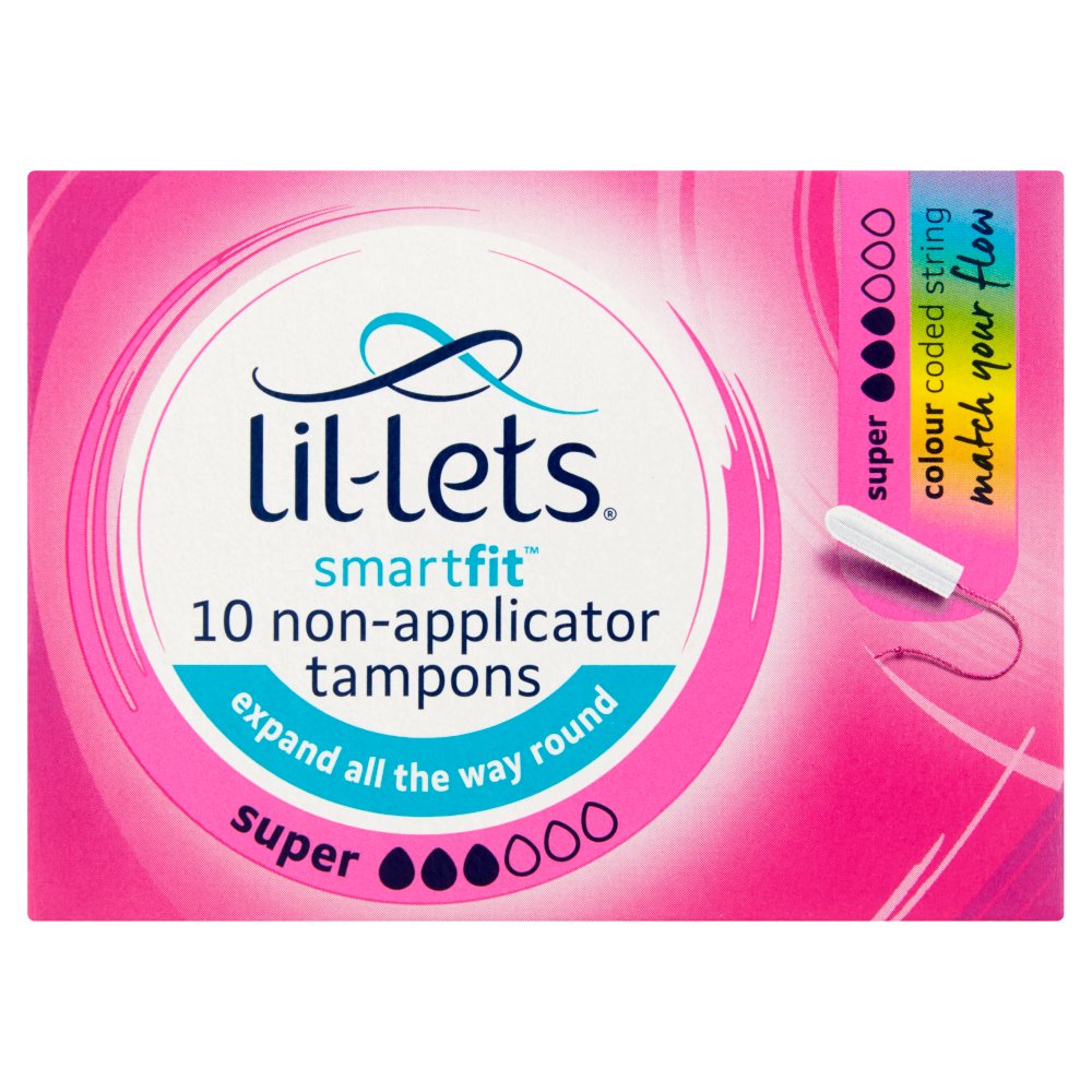 Lil-Lets Smartfit 10 Non-Applicator Tampons Super 10s X 8 X 1 – Belito