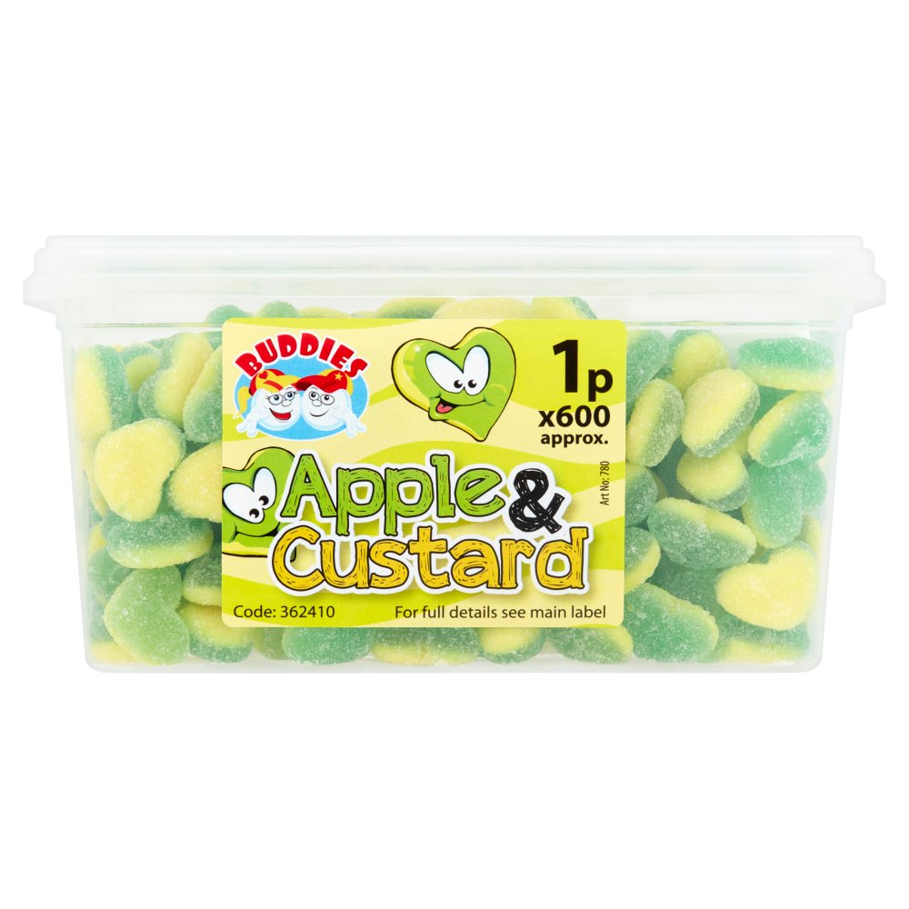 Buddies Apple & Custard Fruit Flavour Sweets 1p X 600 X 1 – Belito