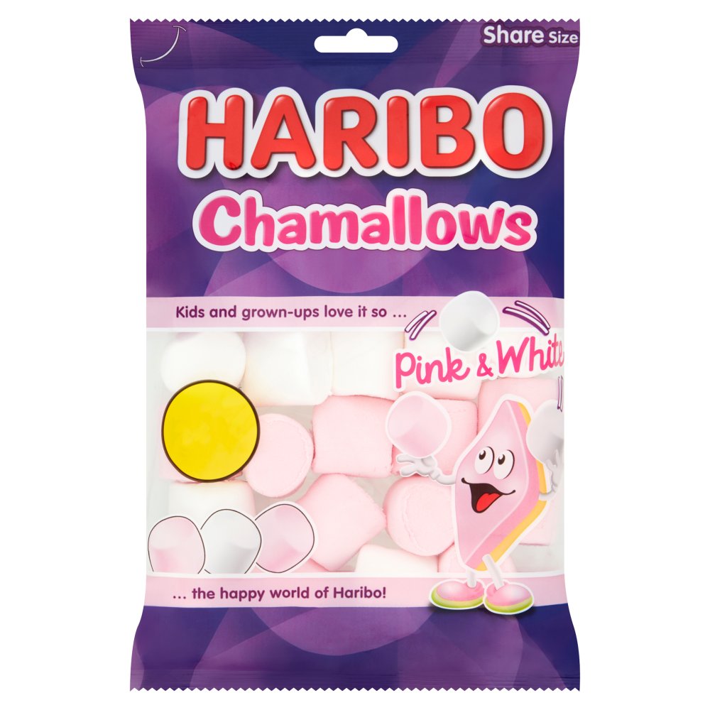 HARIBO Chamallows Pink & White Bag 160g £1 PM 160g X 12 X 1 – Belito