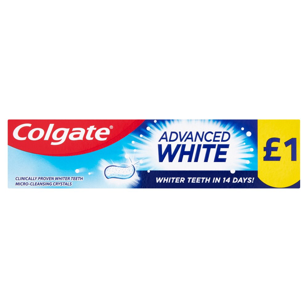 Colgate Toothpaste Advanced White 50ml PMP £1 50ml X 12 X 1 – Belito