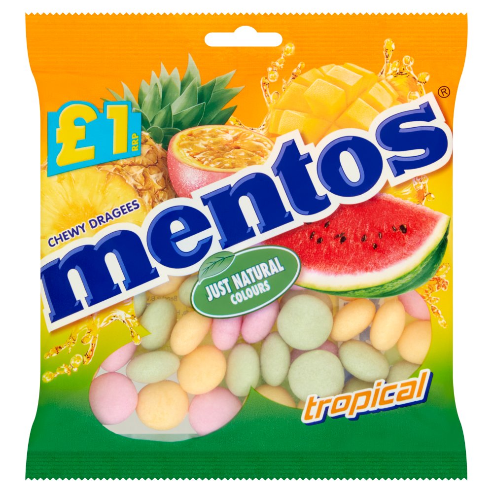 Mentos Tropical Chewy Dragees 135g X 12 X 1 – Belito
